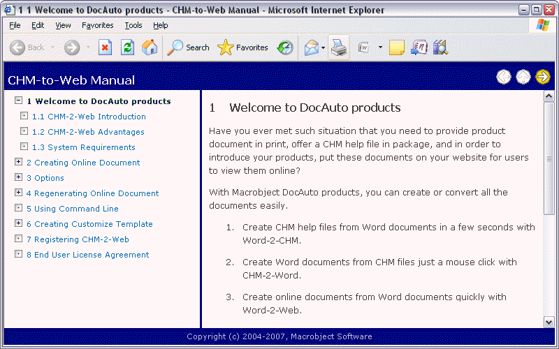 Help Authoring Tool Hat Convert Compiled Html Help To Net Help Nethelp Chm 2 Web 2009